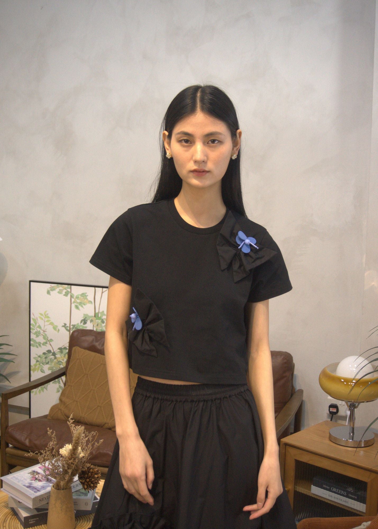Andrea Flower Embellished Top – Amanda Fashion Gallery