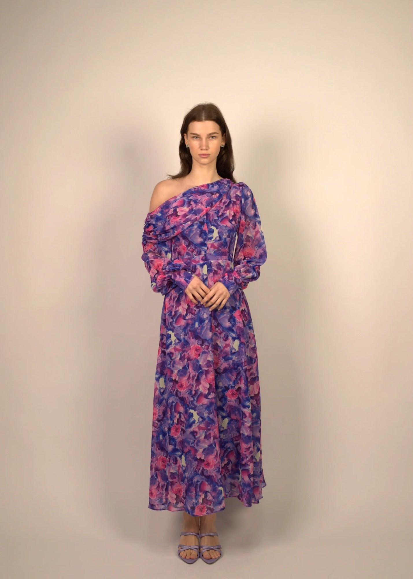 Rosalind Drop Shoulder Silk Dress – Amanda Fashion Gallery