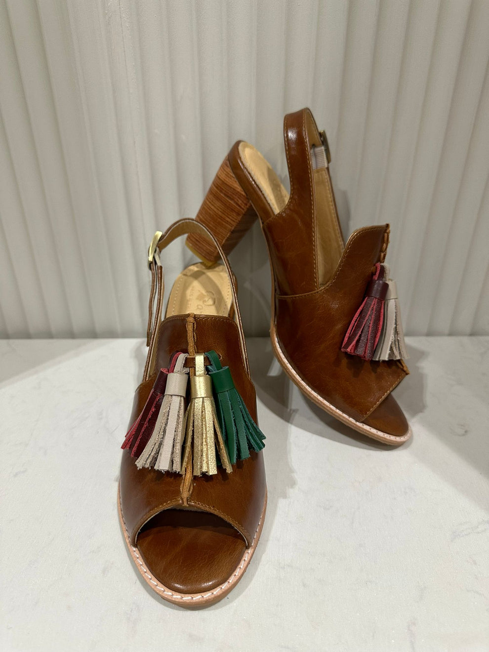Karina Tassel Sling Back Heels – Amanda Fashion Gallery